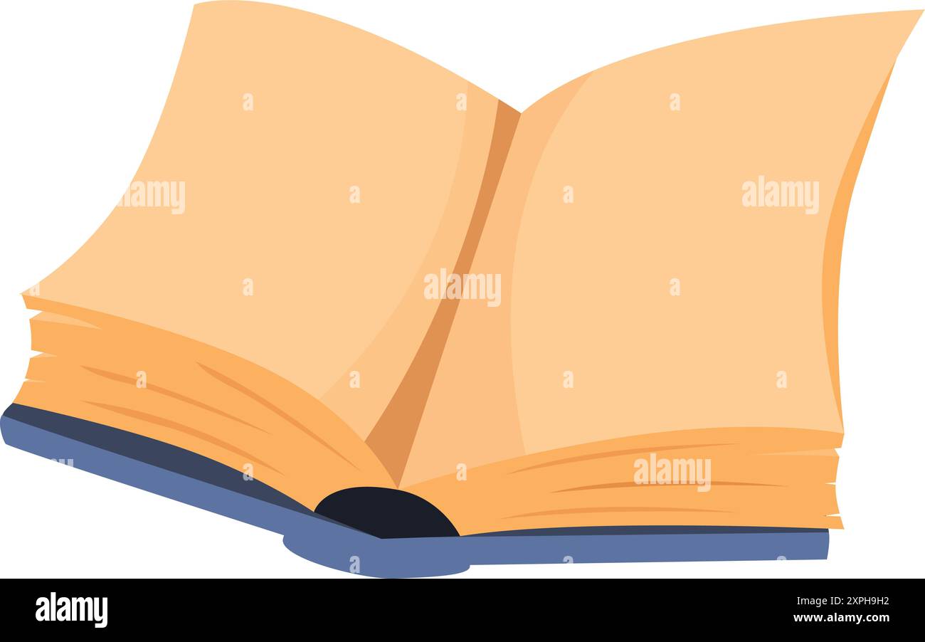 Open book lying with blank pages for your text or design Stock Vector ...