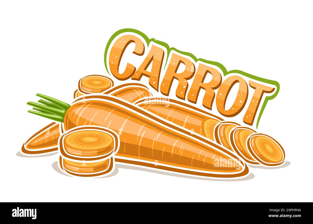 Carrot logo text design Cut Out Stock Images & Pictures - Alamy