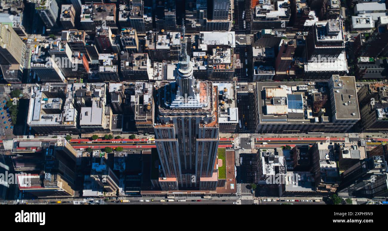 Aerial Footage of New York City and Manhattan Panoramic Cityscape with ...