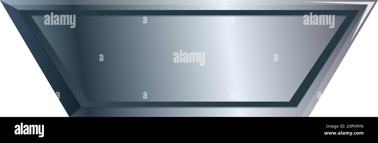 Metallic silver banner with a modern design is giving a professional ...
