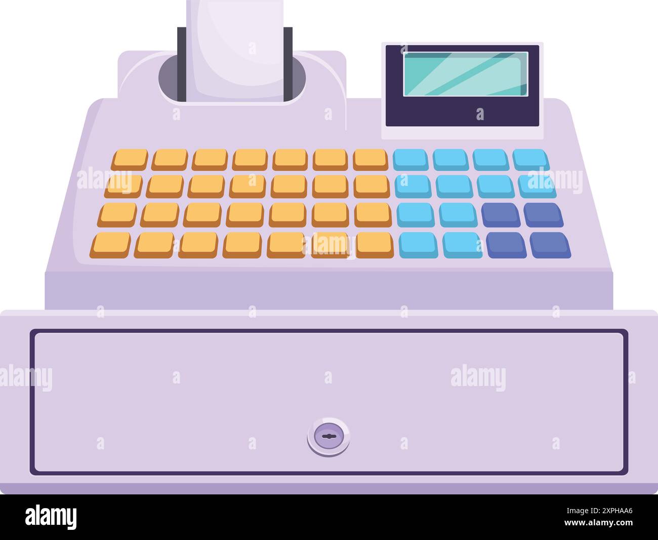 Modern cash register showing increasing sales numbers Stock Vector ...