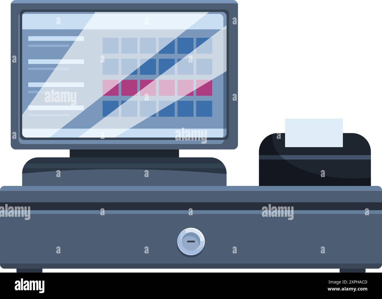 Sleek and modern cash register is shown hi-res stock photography and ...