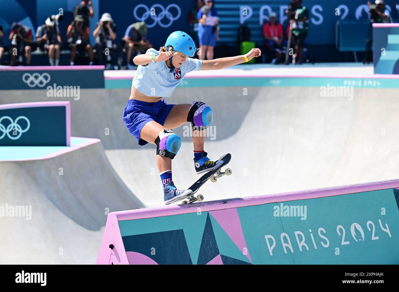 Paris, France. 06th Aug, 2024. Olympia, Paris 2024, Skateboard, Park ...