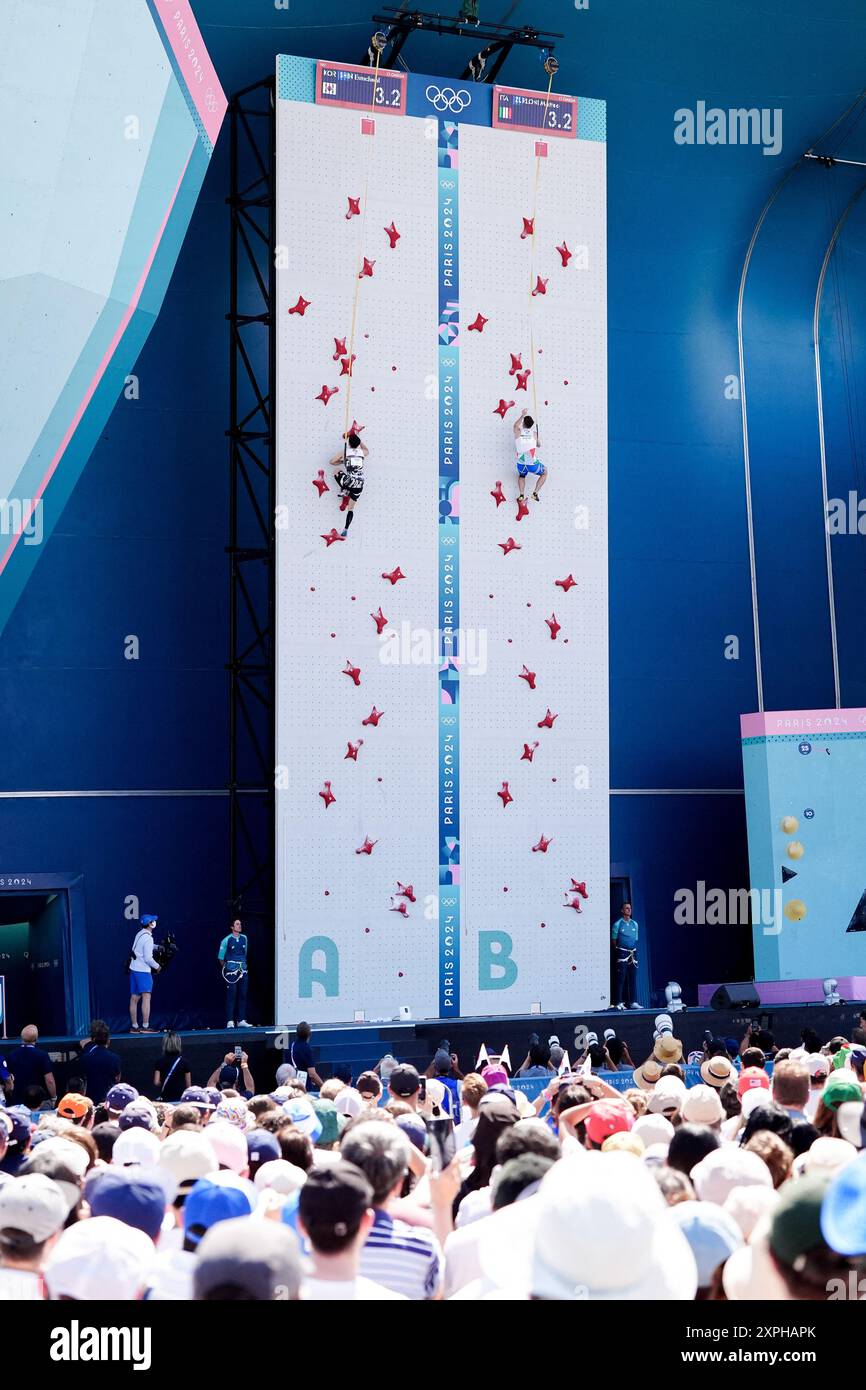 Le Bourget, France. 06th Aug, 2024. General view in the men's speed ...