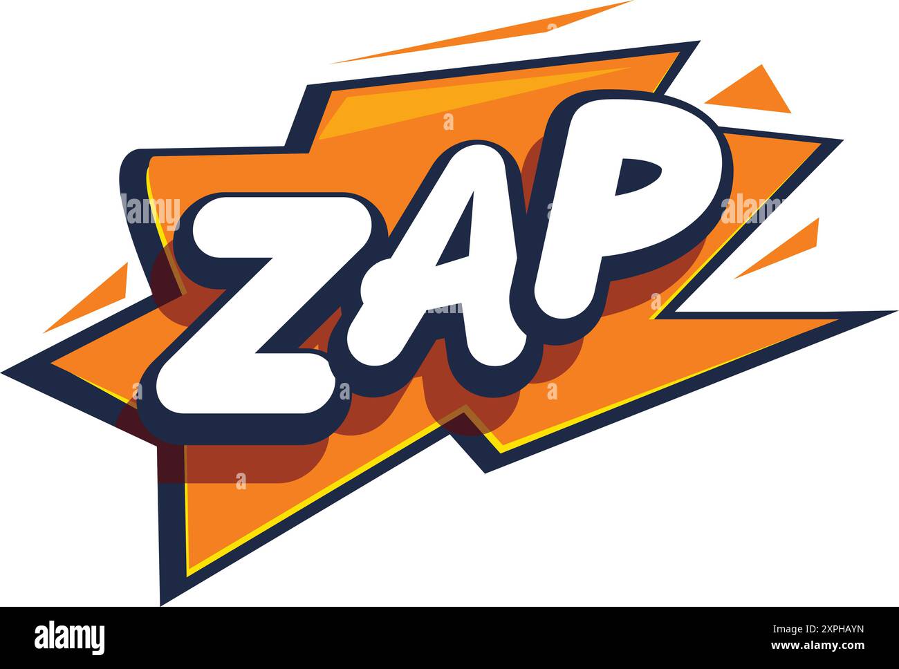 Zap comic book explosion sound effect expressing fighting action in retro pop art style Stock ...