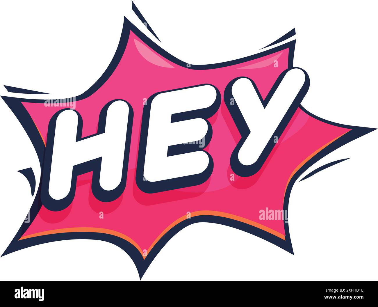 Cartoon exclamation expressing excitement, surprise, or greeting ...