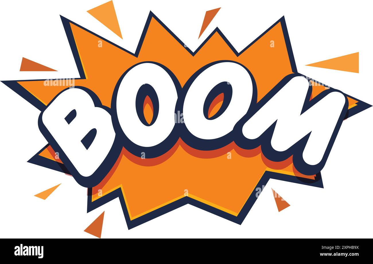 Comic explosion effect expressing an impresion of boom Stock Vector ...