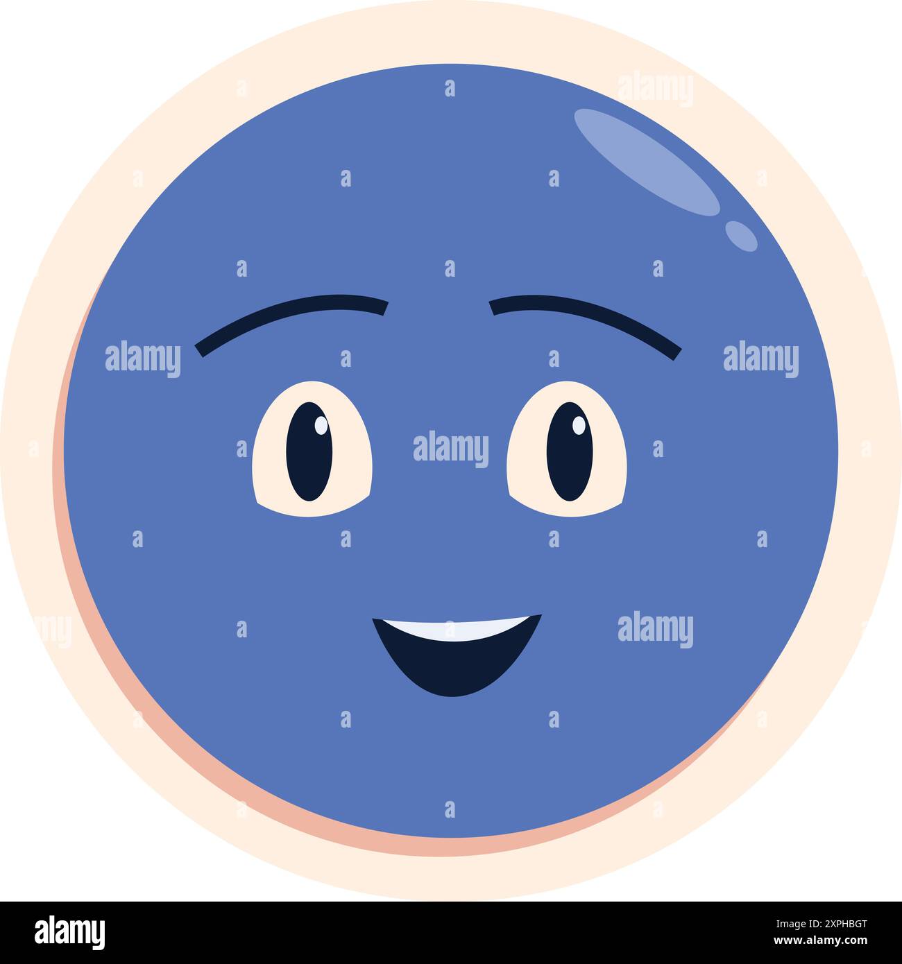 Cartoon character with a happy expression, perfect for conveying joy ...