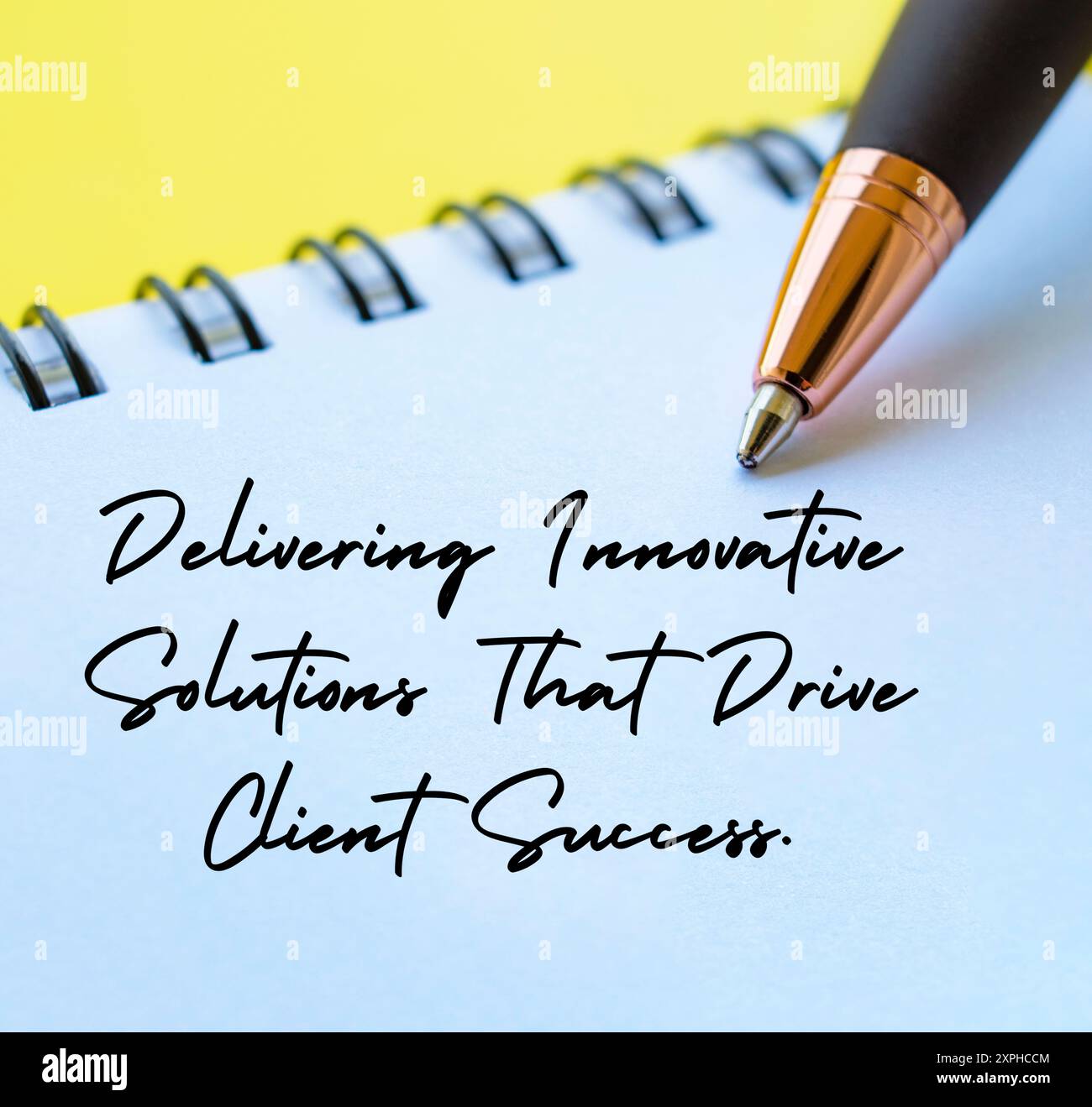 Delivering innovation solutions that drive client success text with ...