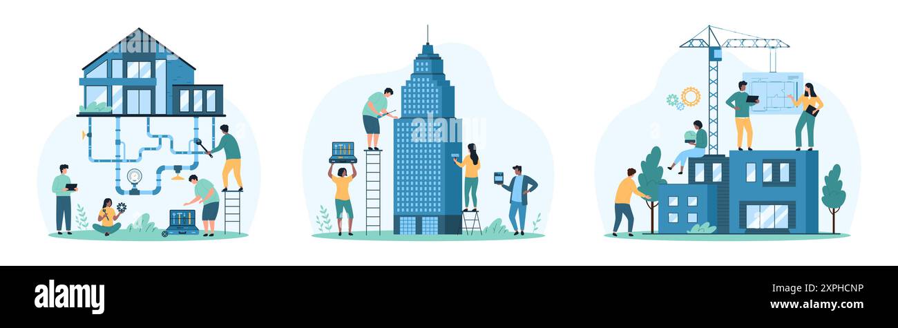 Building site inspection Stock Vector Images - Alamy