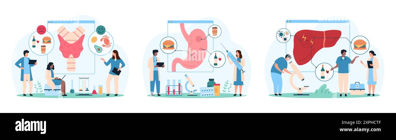 Bad effects of fast food and alcohol on stomach, thyroid and liver ...
