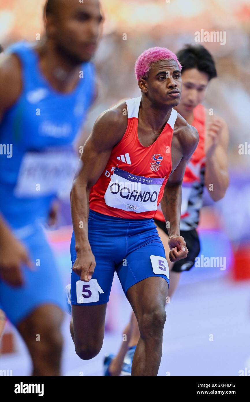 Alexander Ogando of Team United States looks on during the Men's 200m ...
