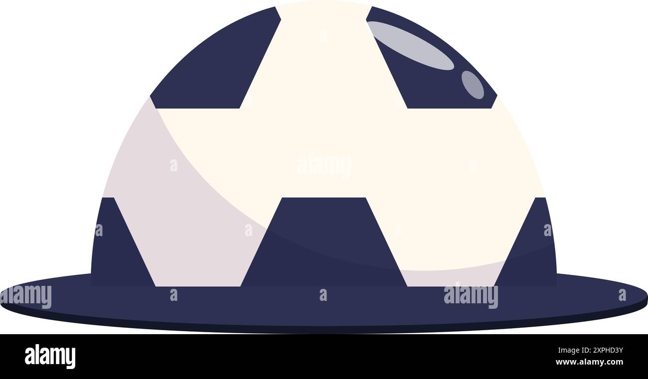 Classic soccer ball with its distinctive black and white hexagonal ...