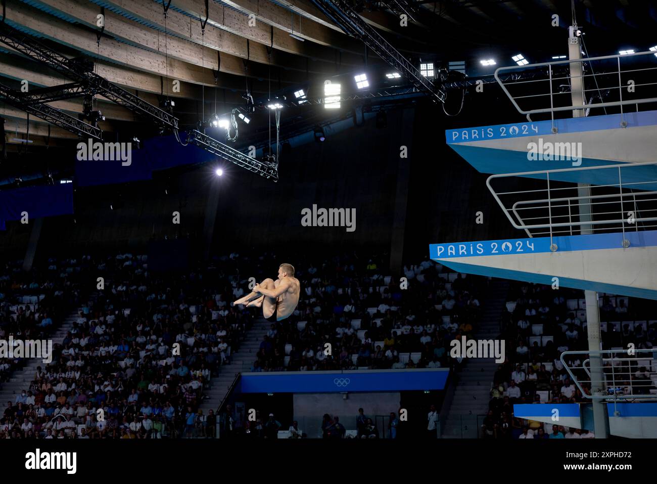 Paris, Frankreich 06.08.2024: Wasserspringen, Vorkampf 3m Maenner ...