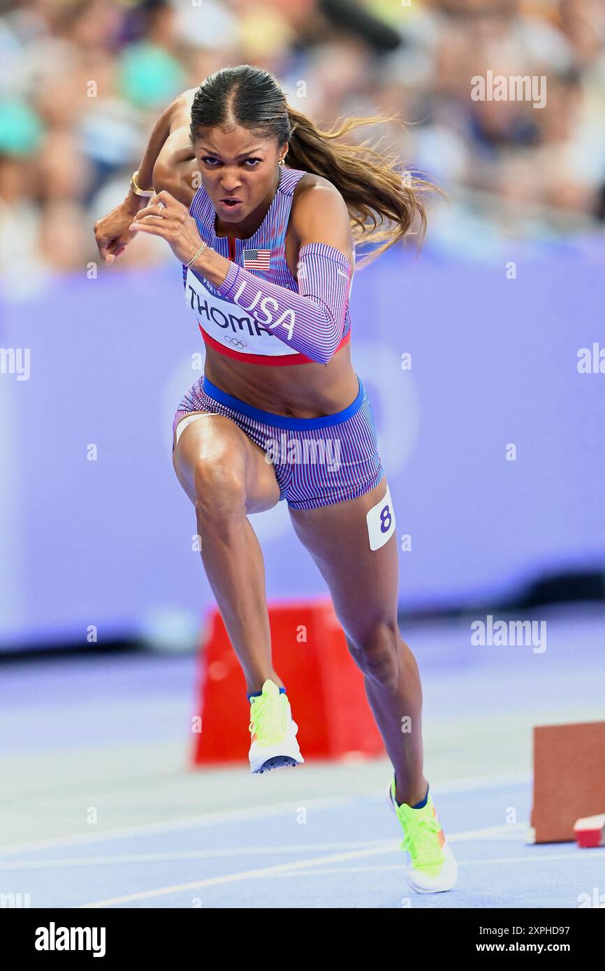 Gabrielle Thomas of Team United States in action during the women's ...