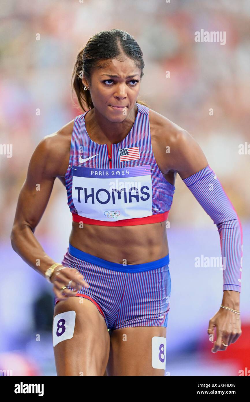 Gabrielle Thomas of Team United States in action during the women's ...