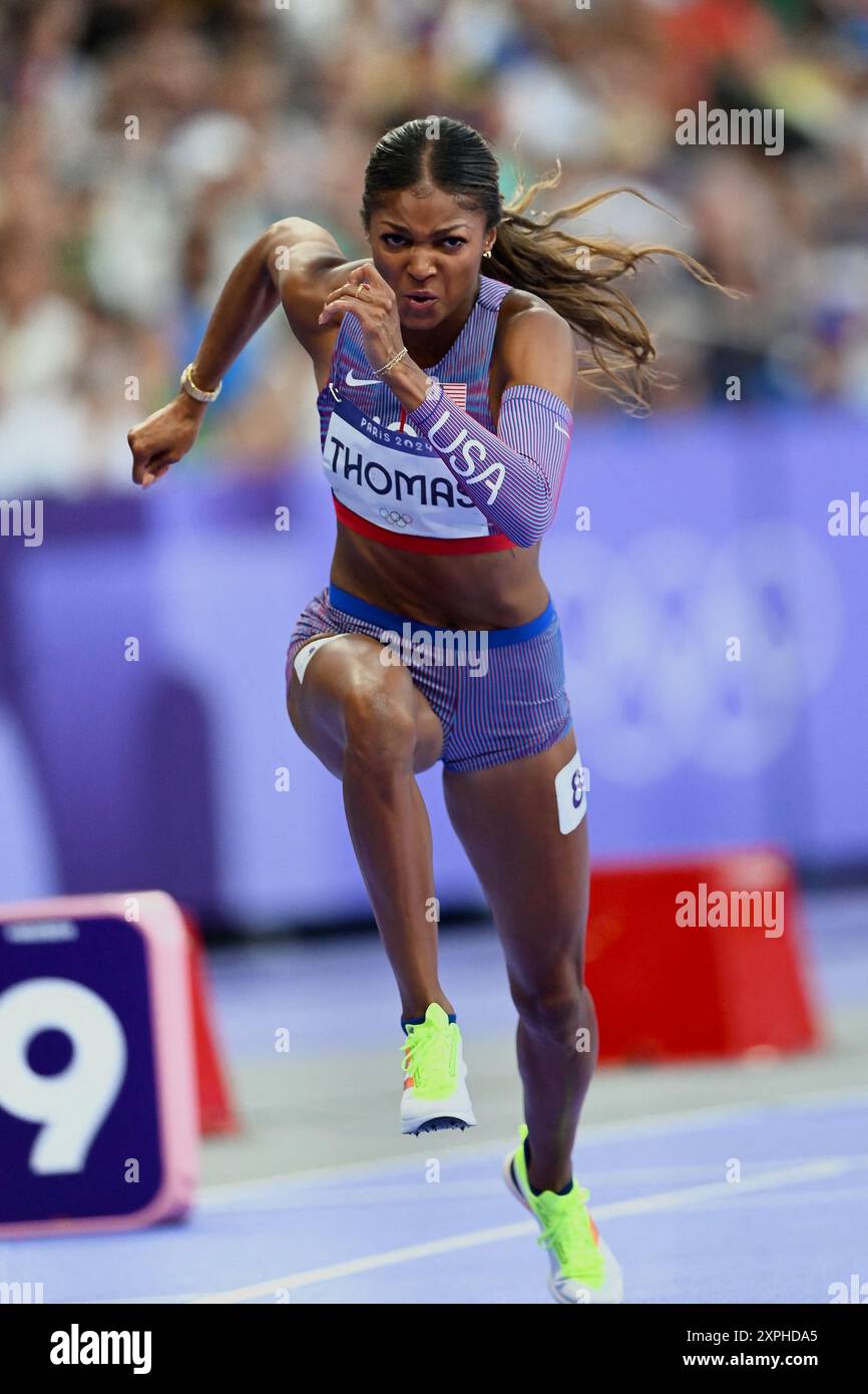 Gabrielle Thomas of Team United States in action during the women's ...