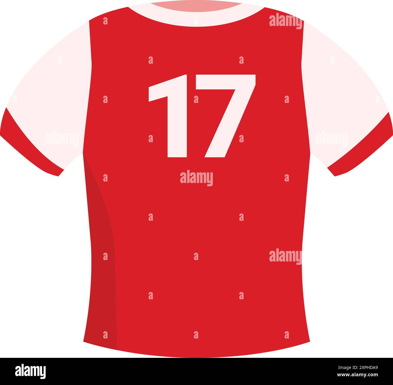 Back red football shirt Cut Out Stock Images & Pictures - Alamy