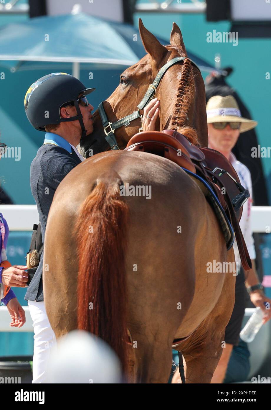 Versailles, France. 6th Aug, 2024. Henrik von Eckermann of Sweden ...