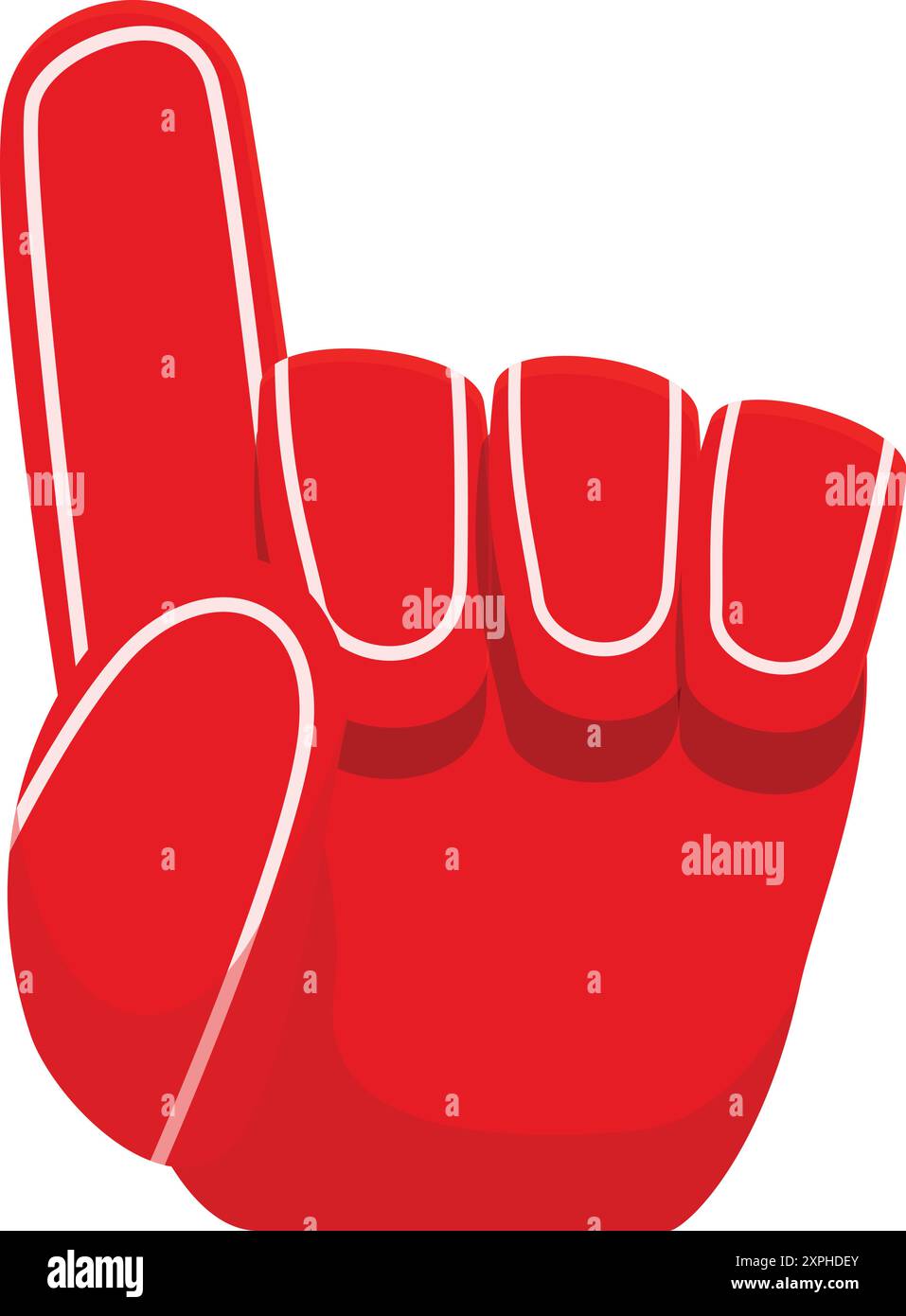 Cartoon foam finger pointing up is perfect to show your team spirit ...