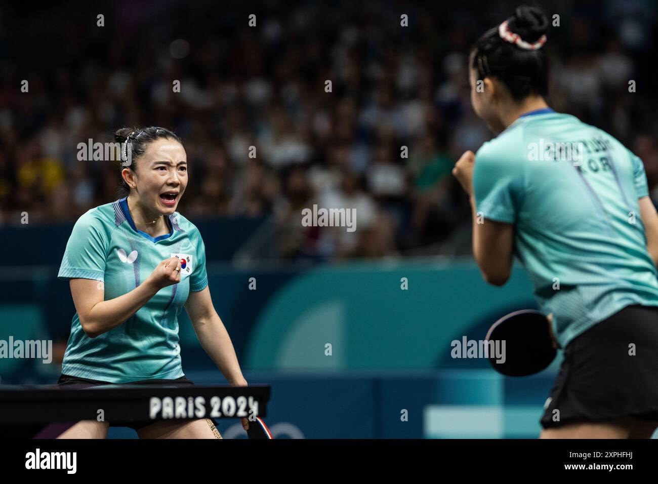 Paris, France. 06th Aug, 2024. Yubin Shin and Jihee Jeon of, South ...