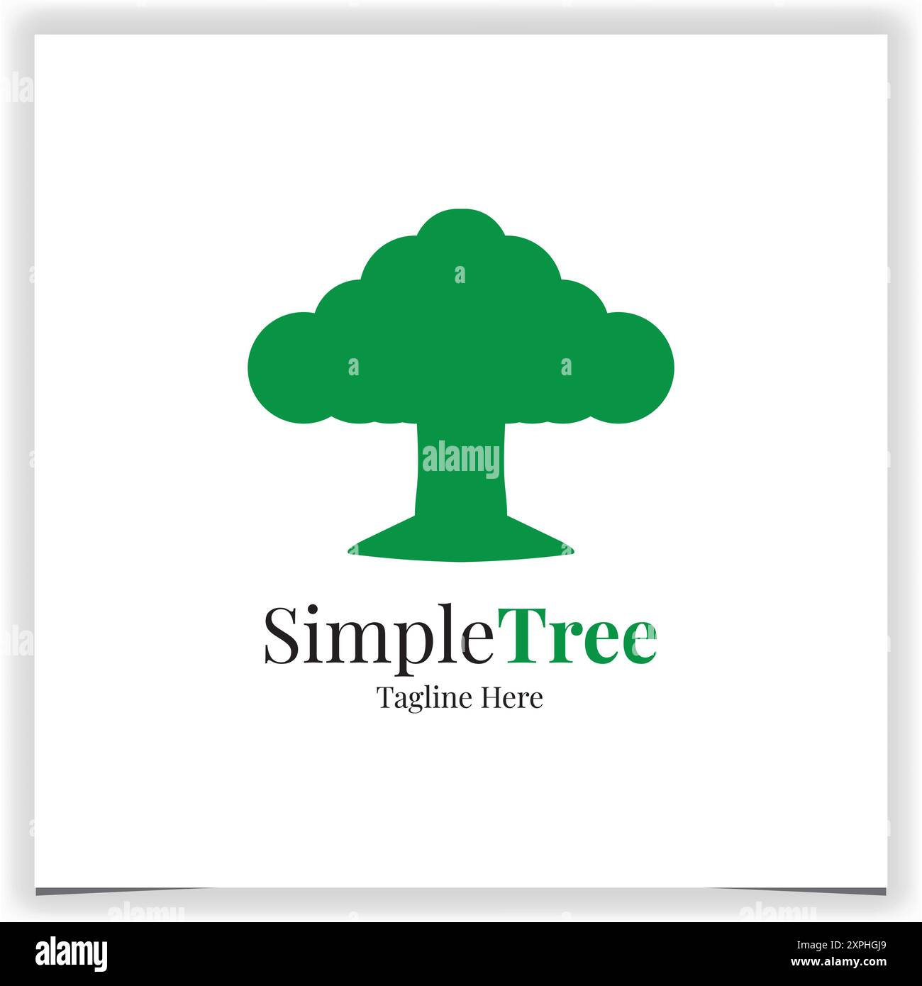 simple tree flat design vector template Stock Vector Image & Art - Alamy