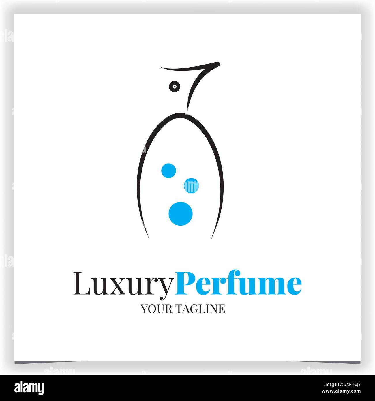 Luxury perfume logo design template modern line art style Stock Vector ...