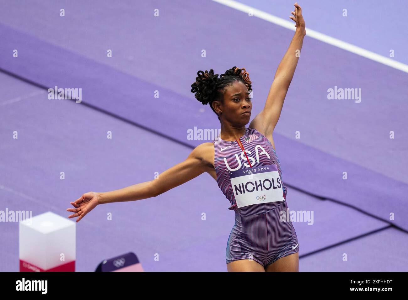 Monae Nichols of United States competes during Women's Long Jump ...