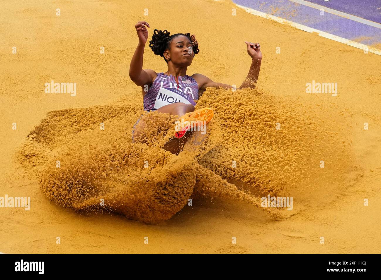 Monae Nichols of United States competes during Women's Long Jump ...