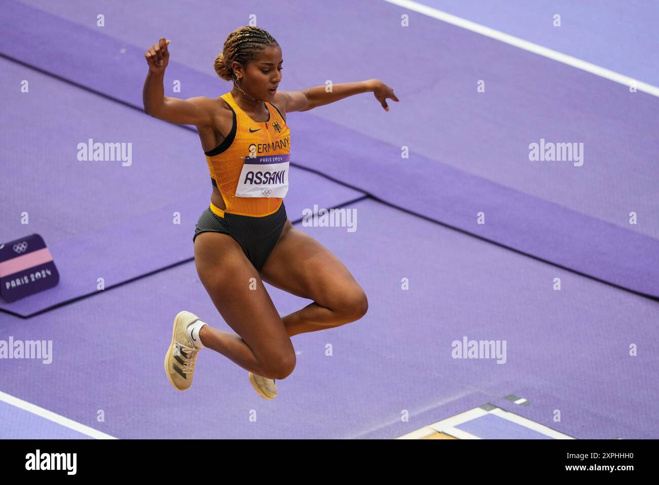 Mikaelle Assani of Germany competes during Women's Long Jump ...