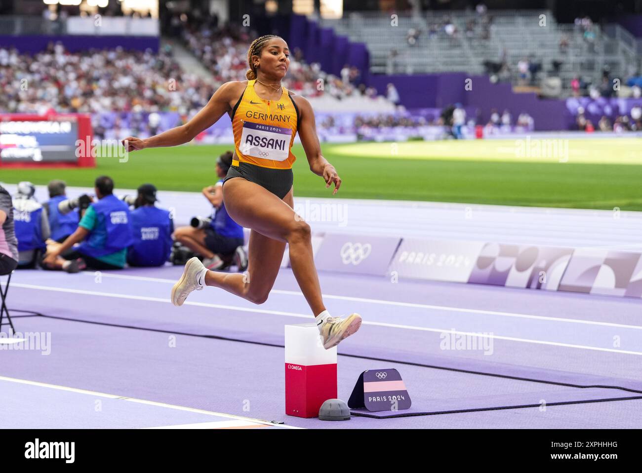 Mikaelle Assani of Germany competes during Women's Long Jump ...