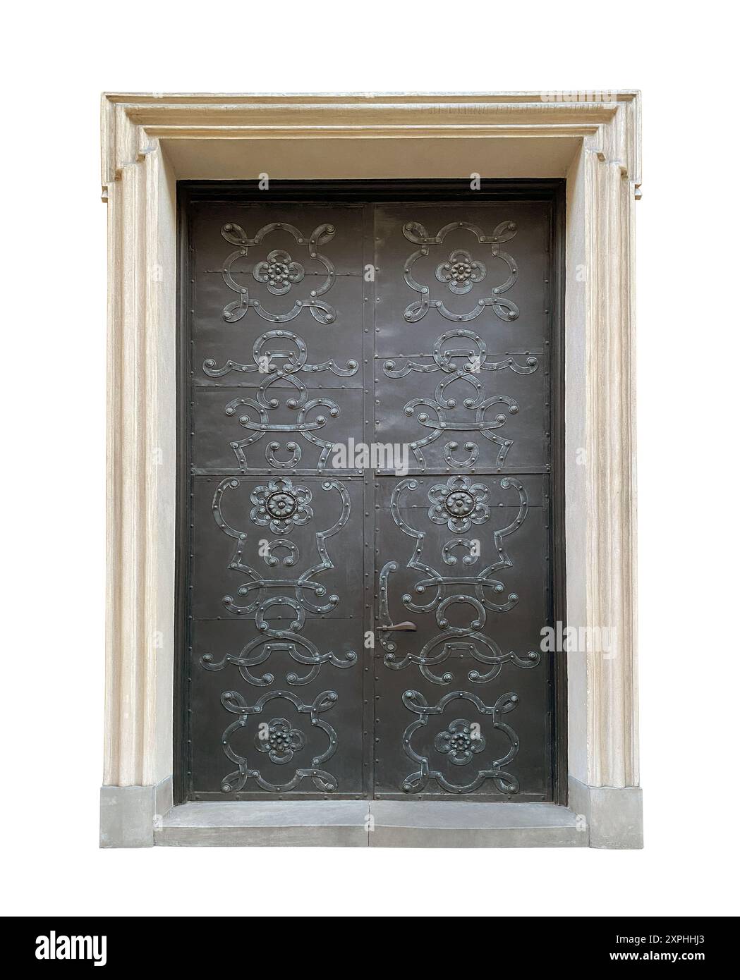 Entrance hall metal door Cut Out Stock Images & Pictures - Alamy