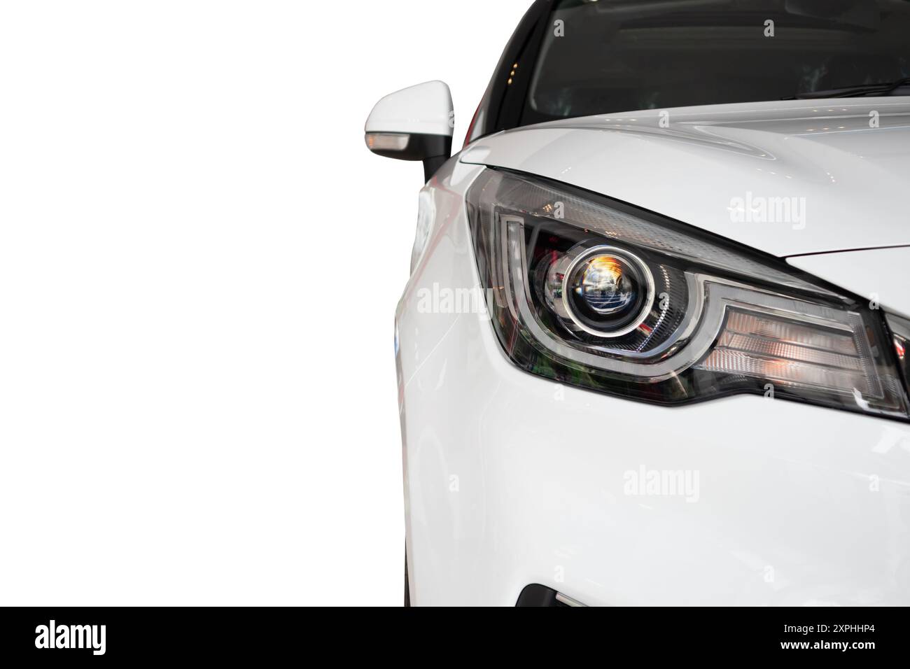 Car front view isolated on white background Stock Photo - Alamy