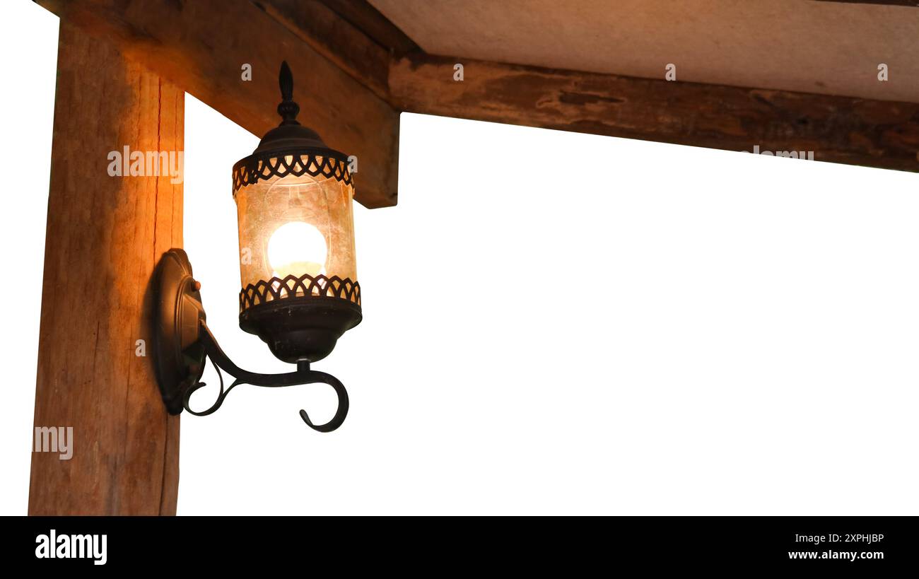 Cut out image of an antique lamp covered in dust and cobwebs with ...