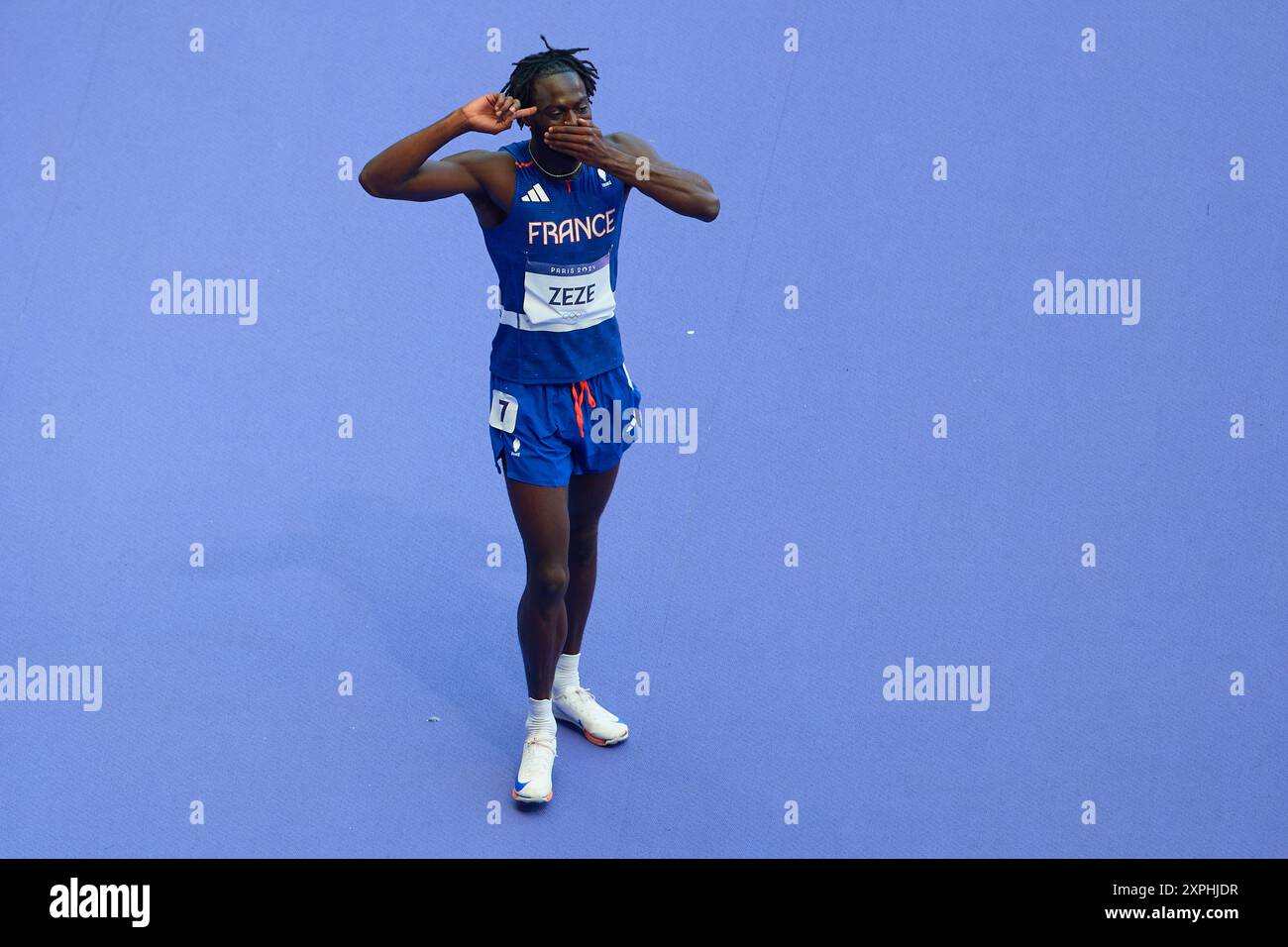 Paris, France. 06th Aug, 2024. Ryan Zeze of Team France celebrates ...