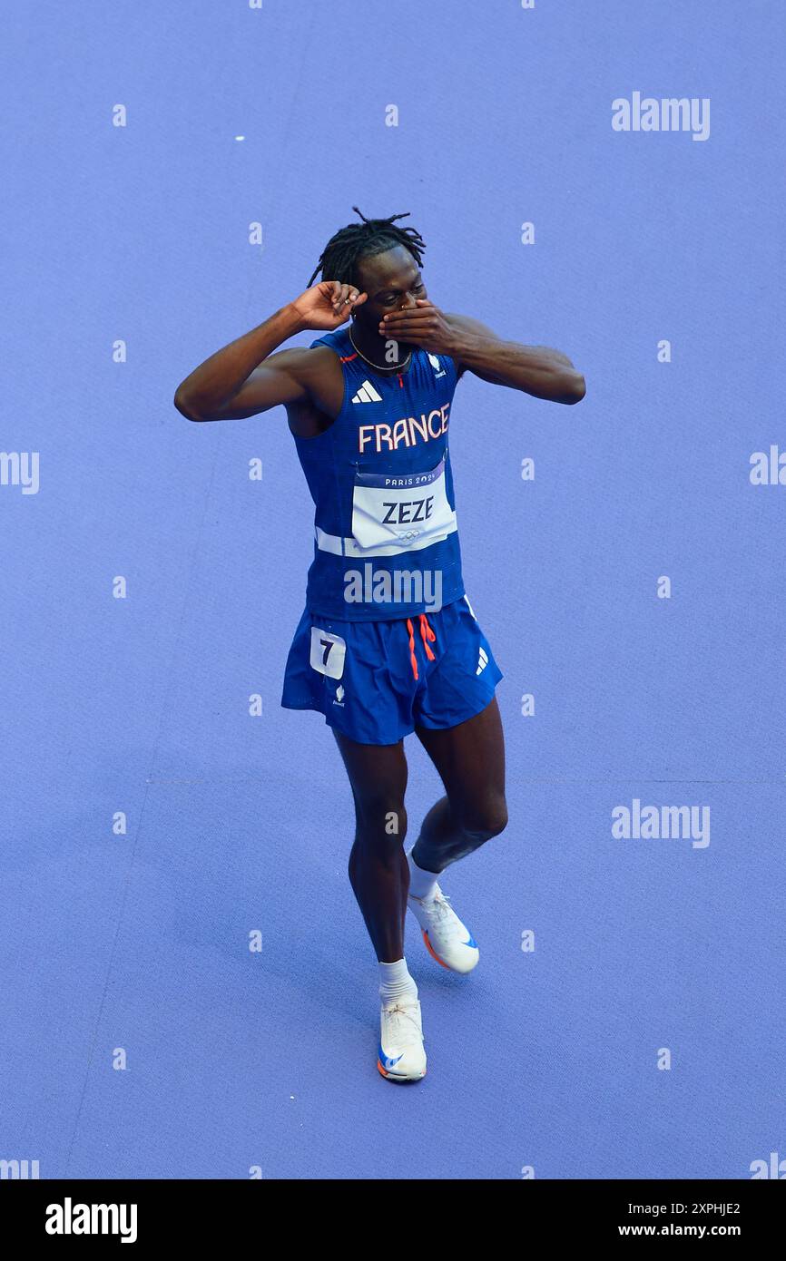 Paris, France. 06th Aug, 2024. Ryan Zeze of Team France celebrates ...