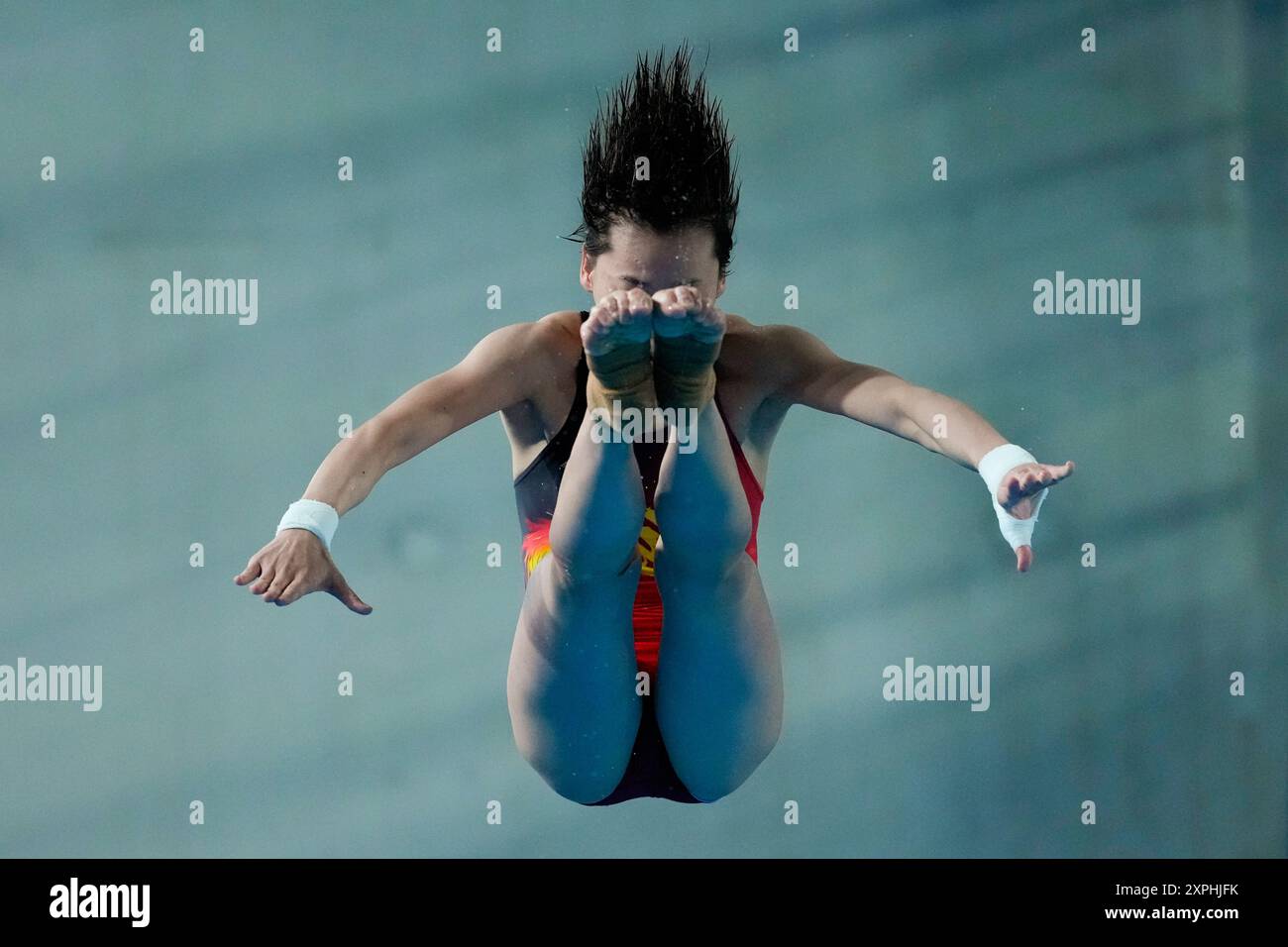 China's Quan Hongchan competes in the women's 10m platform diving final ...