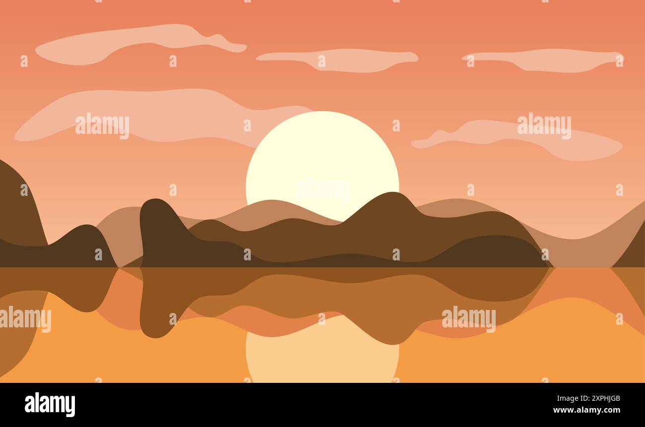 Golden sunrise over calm Cut Out Stock Images & Pictures - Alamy