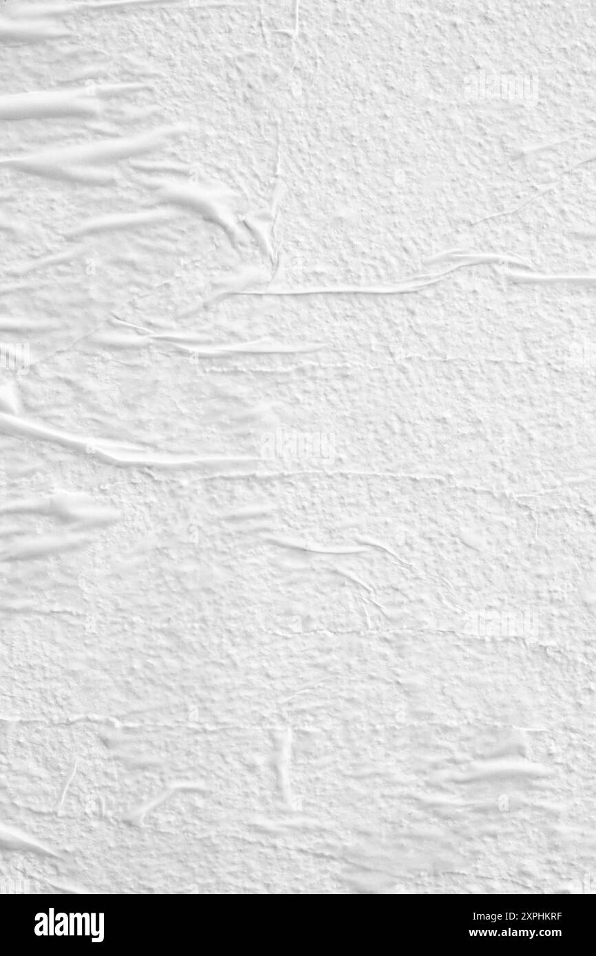 Blank white crumpled creased torn paper poster texture surface ...