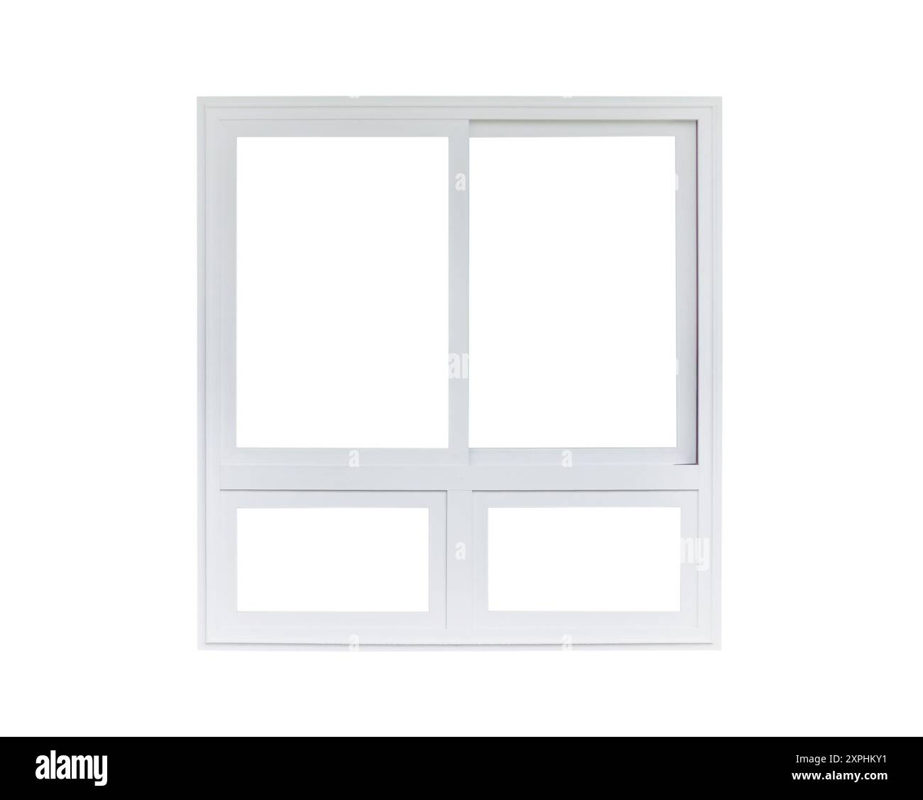 Real modern house window frame isolated on white background Stock Photo ...