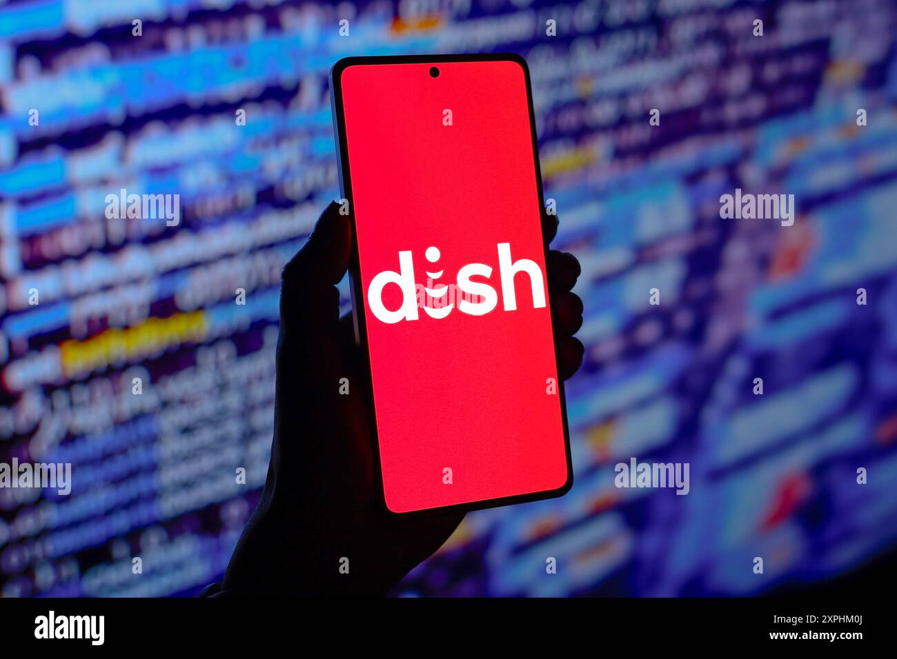In this photo illustration, the Dish Network Corporation logo is ...