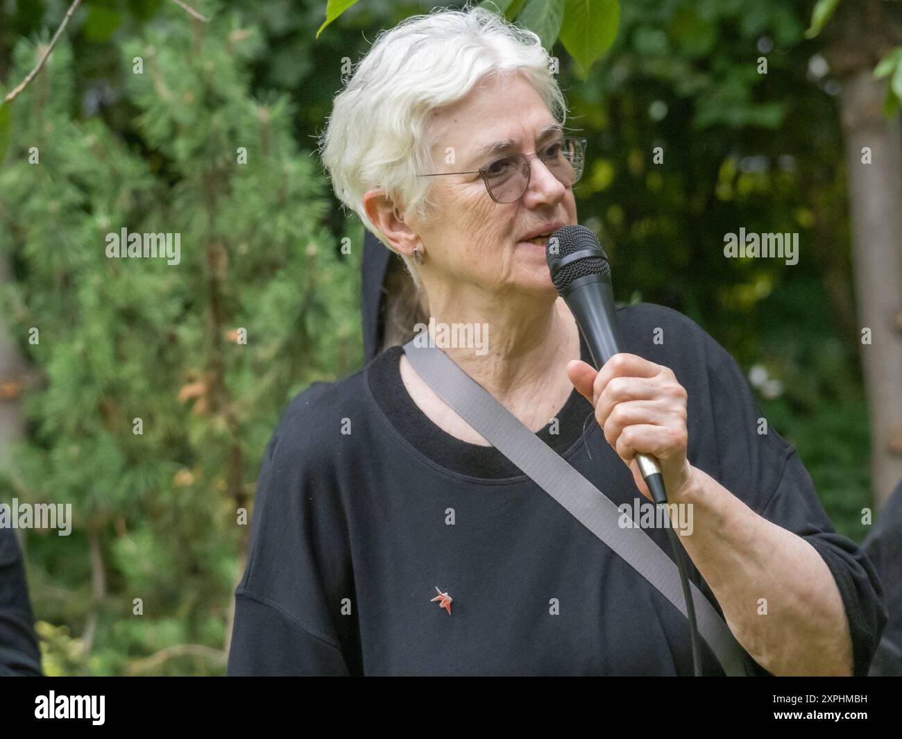 London, UK. 6 Aug 2024. Carol Turner, Chair of London Region CND. 79 ...