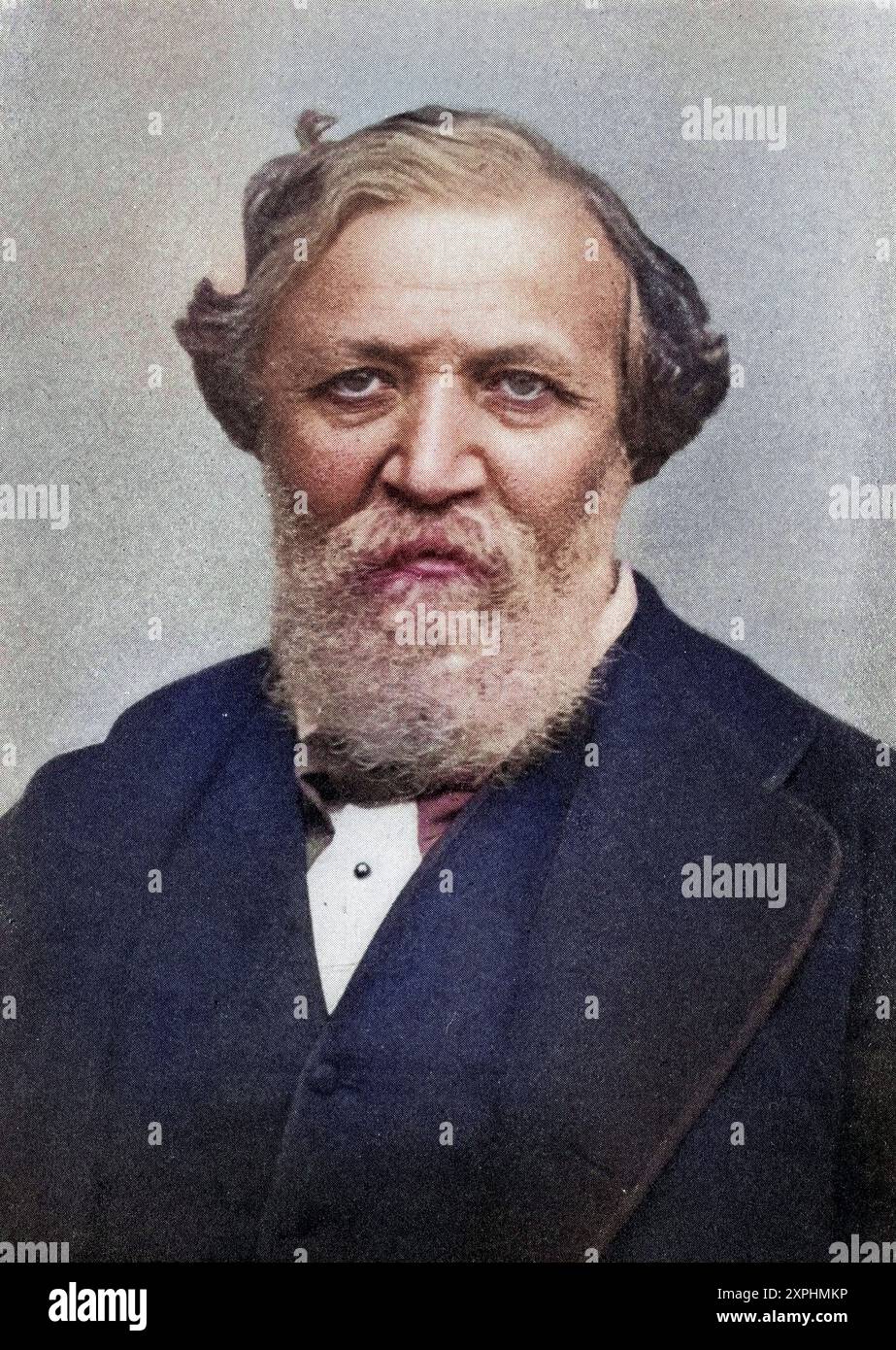 Robert Browning, 1812-1889. Englischer Dichter im Jahr 1861, Historisch, digital restaurierte ...
