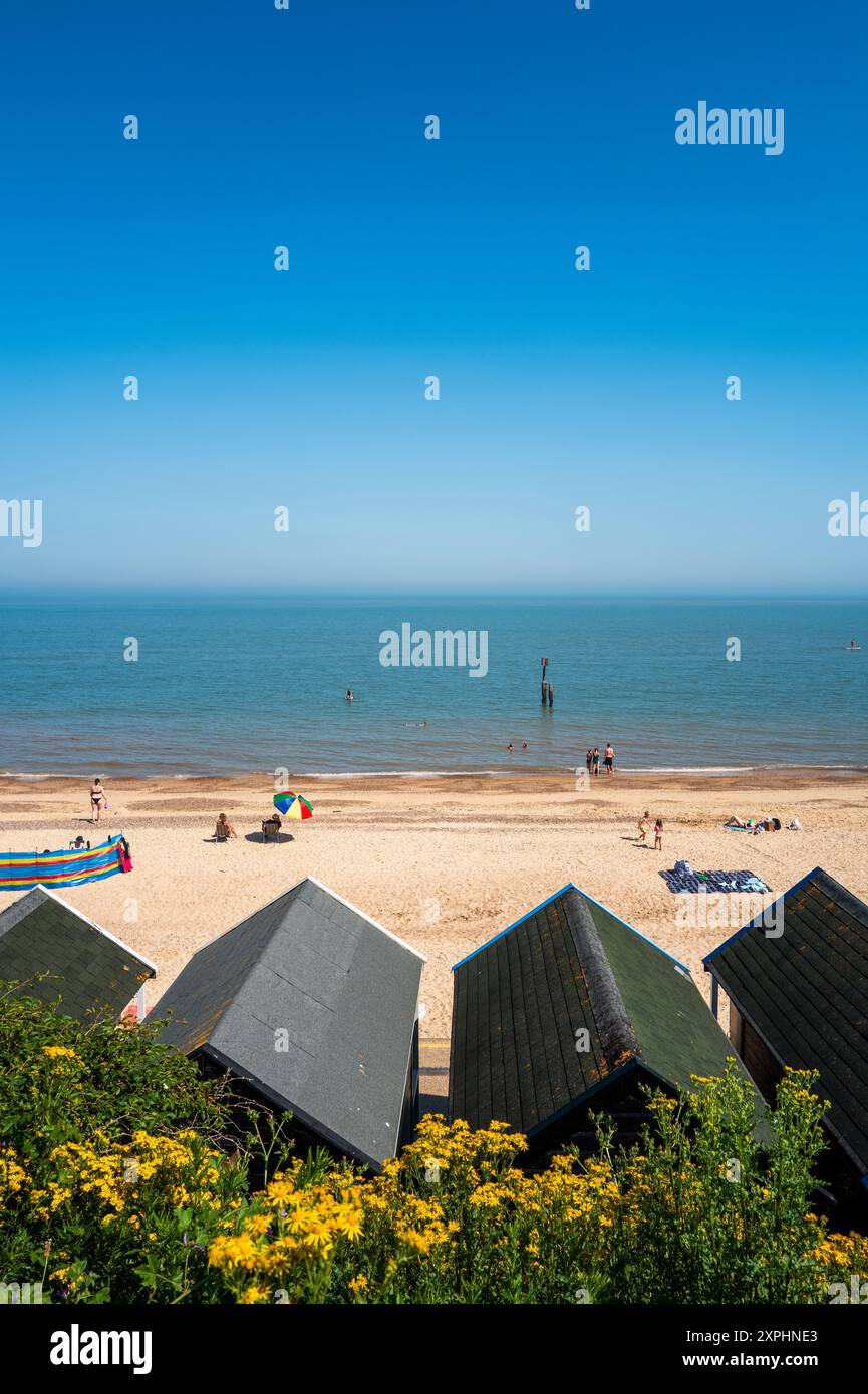 Colourful beach huts by Southwold beach, Suffolk, UK. Holidays, Seaside ...