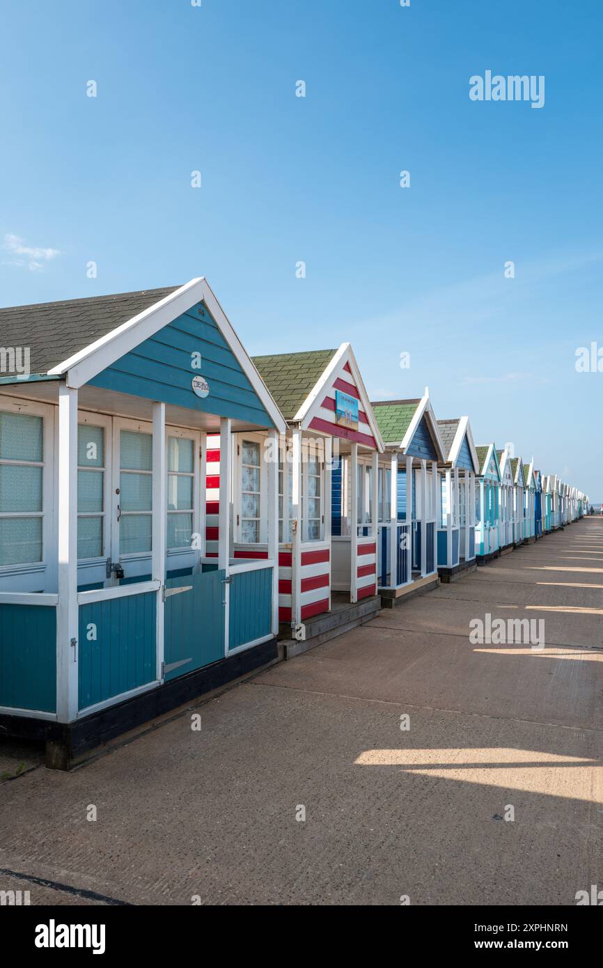 Colourful beach huts by Southwold beach, Suffolk, UK. Holidays, Seaside ...