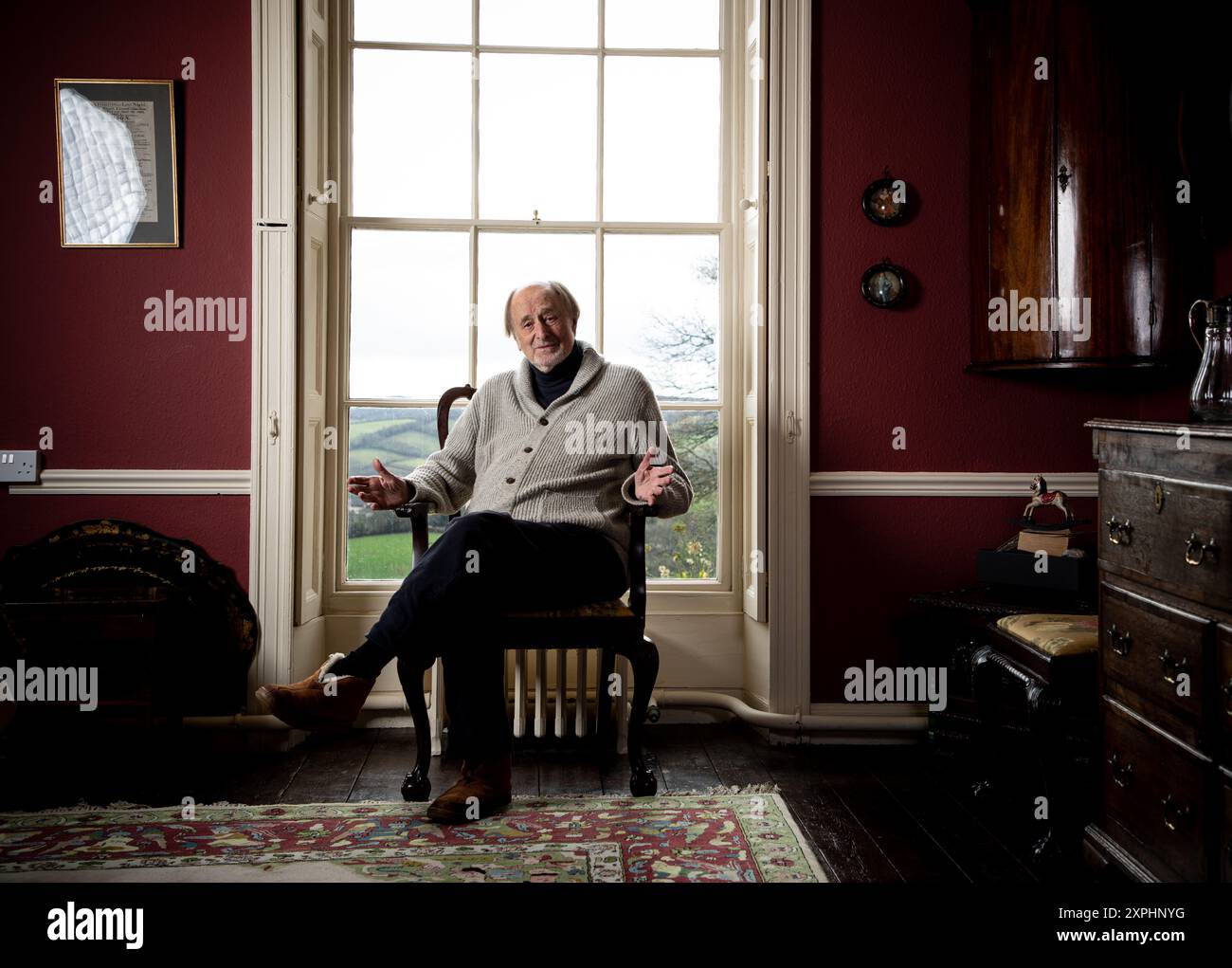 Composer Roger Norrington portrait shoot Stock Photo - Alamy