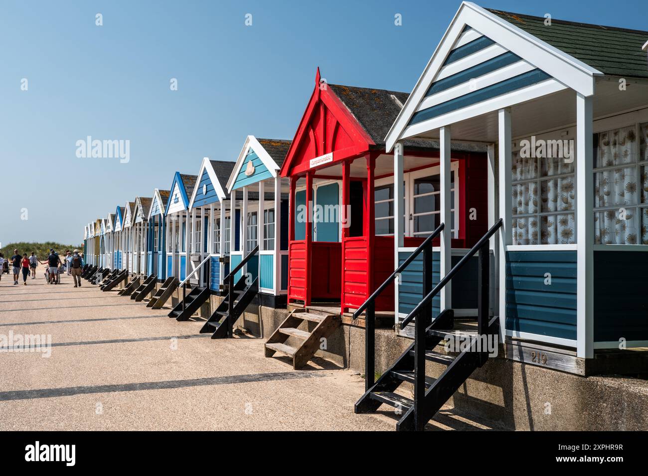 Colourful beach huts by Southwold beach, Suffolk, UK. Holidays, Seaside ...