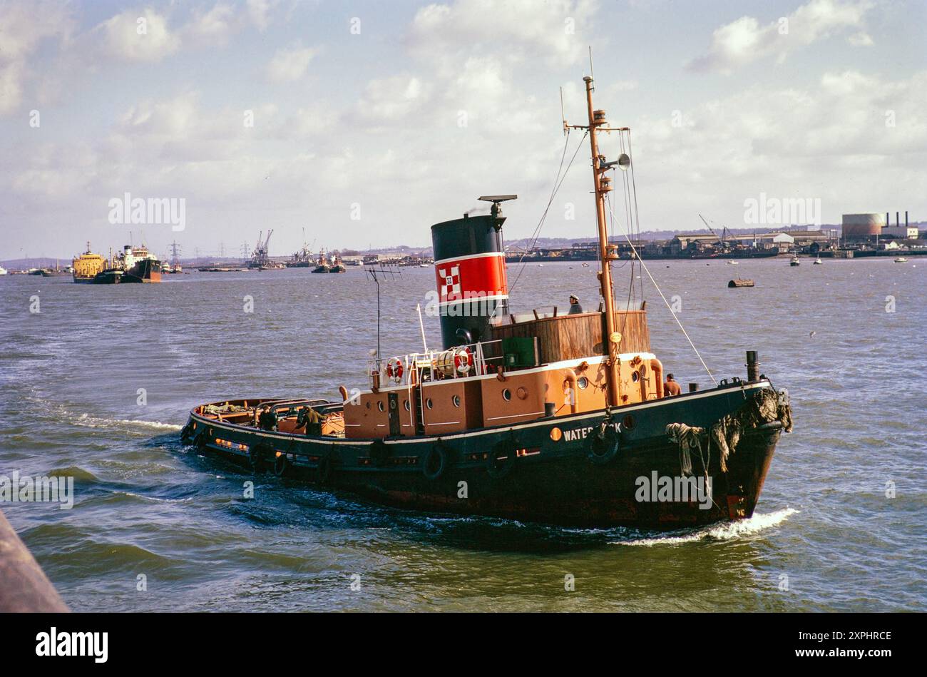 Tugboat 'Watercock, River Thames, London, England, UK 1971 Stock Photo ...