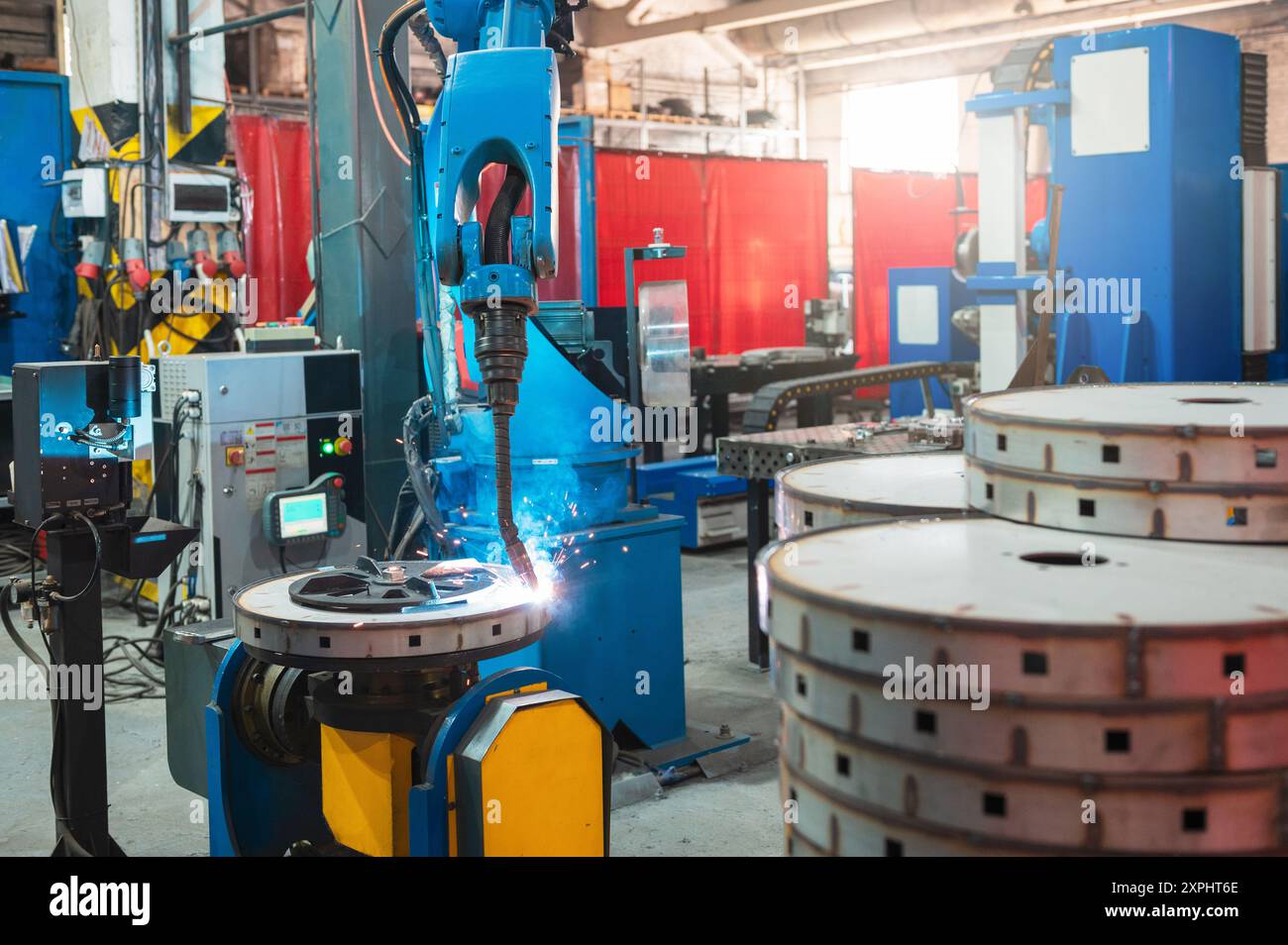 Laser welding process in industrial hi-res stock photography and images ...