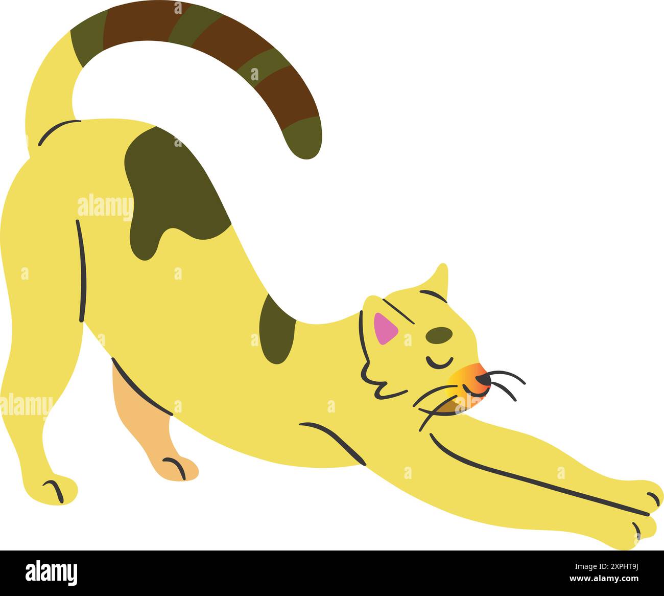 Cute Cat Vector Art Illustration Stock Vector Image & Art - Alamy